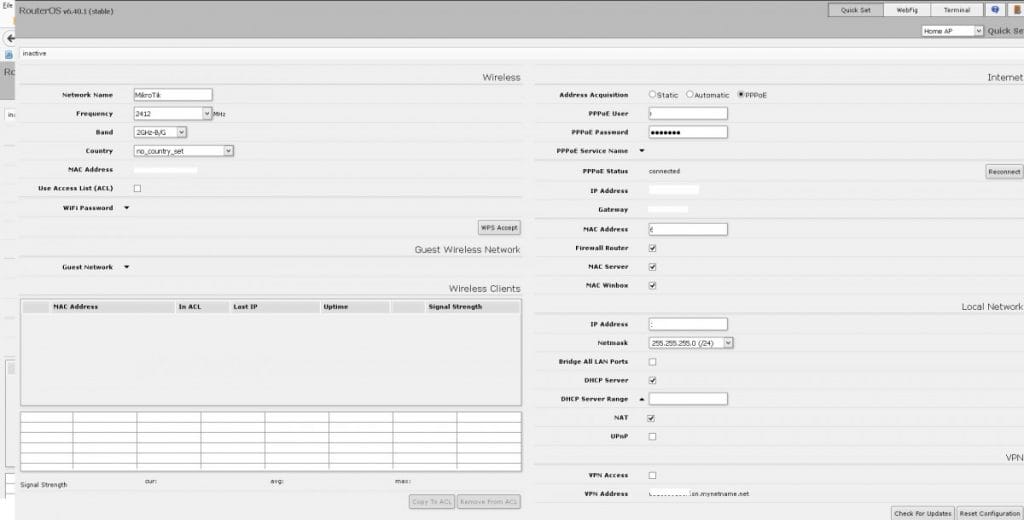 Quick Set - utilitarul de configurare rapida Mikrotik RouterBoard ...